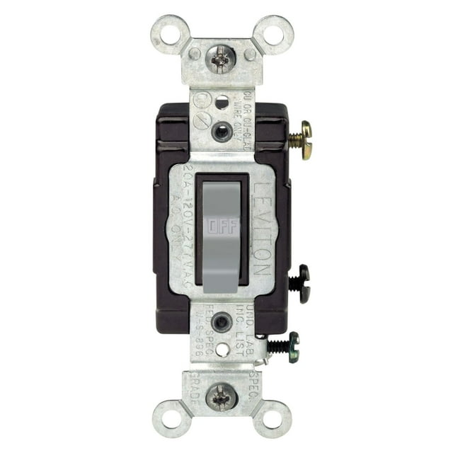 Leviton 20-Amp, 120/277-Volt, Toggle Single-Pole AC Quiet Switch ...
