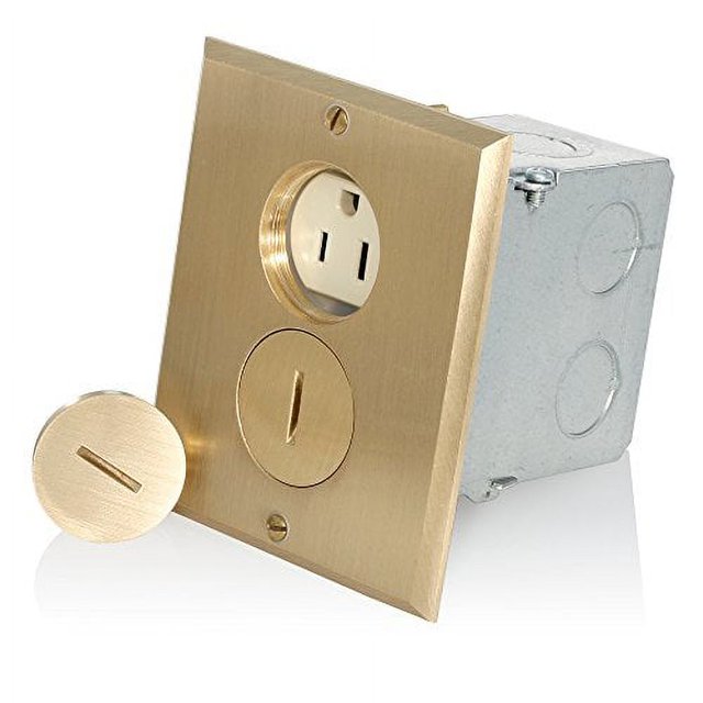 Leviton 25249-FBA 15 Amp Commercial Grade Self Grounding Duplex Outlet ...