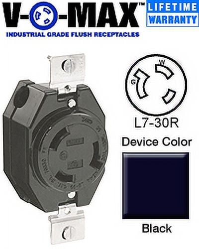 Leviton 2630 30-Amp, 277-Volt, Flush Mounting Locking Receptacle ...