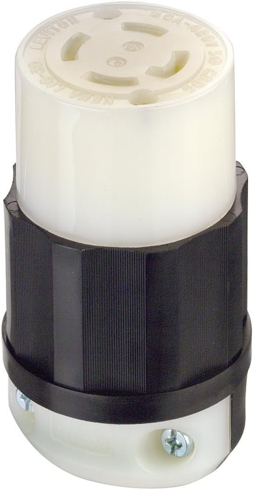 Leviton 2733 30 Amp, 480 V 3-phase, NEMA L16-30R, 3P, 4W, Locking ...