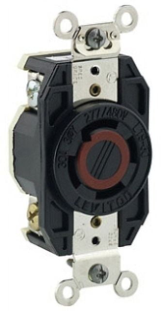 Leviton 2760 30-Amp, 277/480-Volt-3PY, Flush Mounting Locking ...