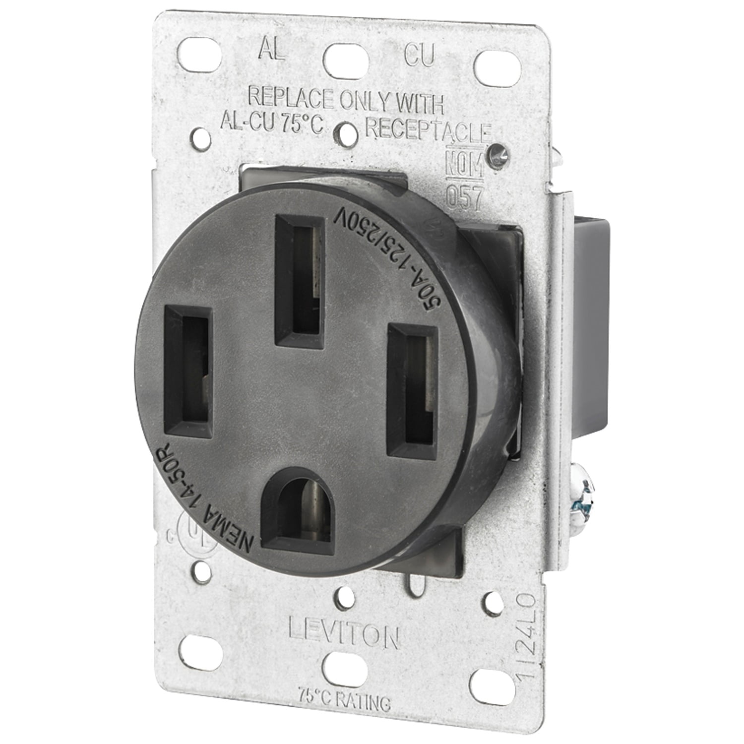 Leviton 279-S00 Single-Flush Range Receptacle - Walmart.com