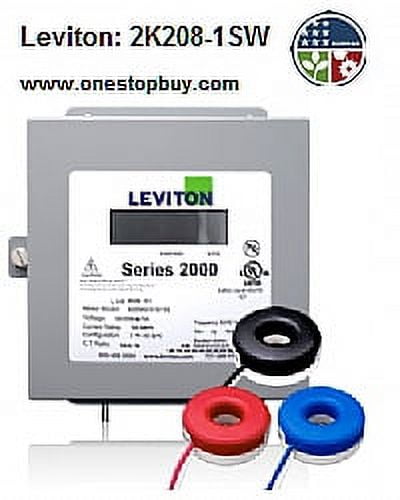 Leviton 2K208-1SW kWh Meter Kit 2000 Series Three Element 100A 120/208V 3PY 4W Indoor - Large ...