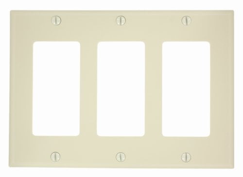 Leviton 80411-NI Ivory Nylon Three Gang Decora Wall Plate - Walmart.com