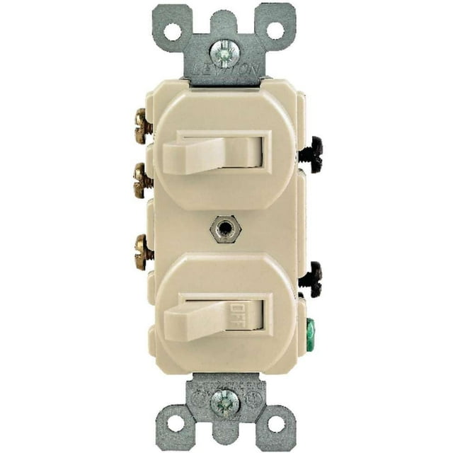 Leviton 3-Way Combinations Switch Single Pole Single Pole 3 Way 15 Amp ...