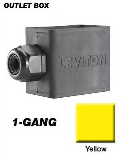 Leviton 3059-2Y Pendant Style Portable Outlet Box Standard Depth ...
