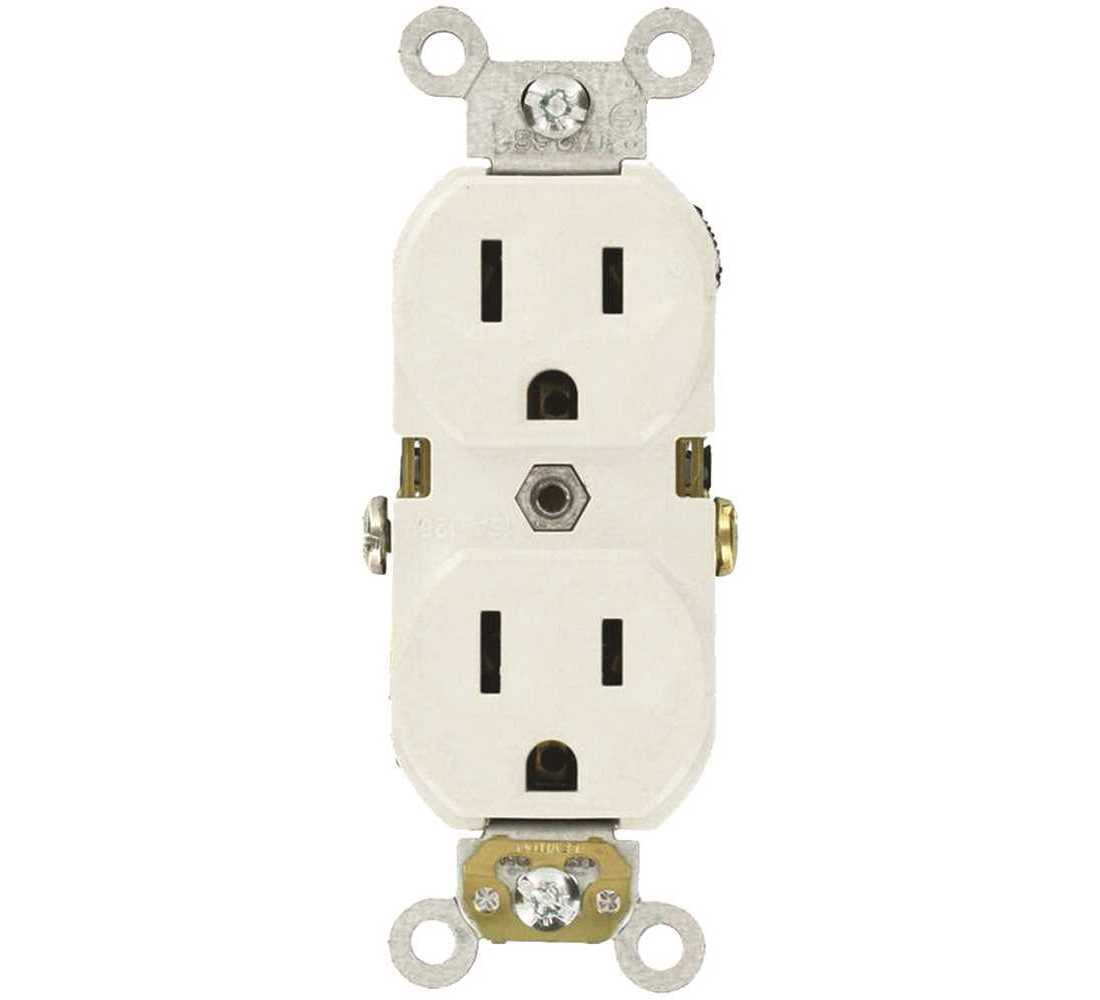 Leviton 15A 125V White Indented Face Duplex Receptacle Outlet 10Pk ...
