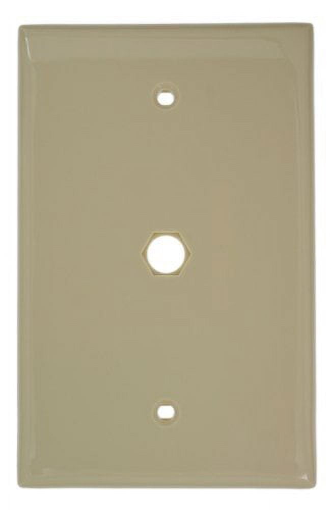 Leviton 40539-HMI Ivory Midway F-Connector Hexagonal Opening Wall Plate ...