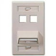 Leviton 40807-B2I 8 Port Quickport Wall Plate with 4 Angled Ports ...