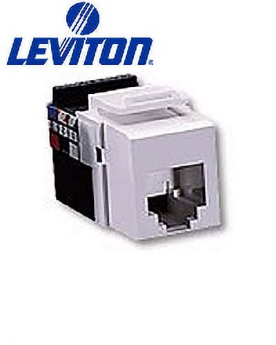 Leviton 40836-BW QuickPort ; RJ45 Voice Grade Modular Jack; 6C, White ...