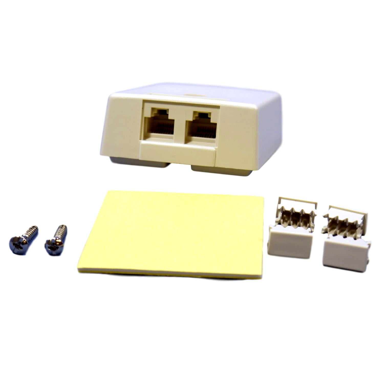 Leviton 41048-TDB Surface Mount Jack 8P8C x 8P8C CAT 3 - Light Almond ...