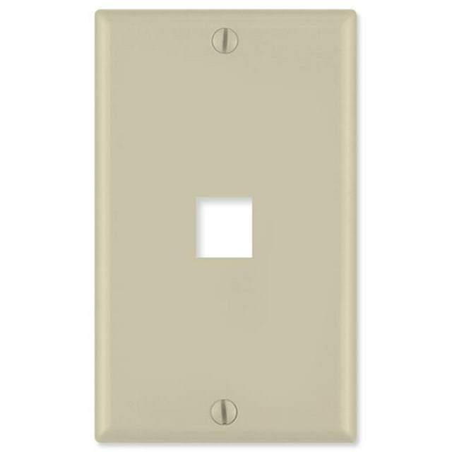 Leviton 41080-1IP 1-Port QuickPort Wall Plate, Ivory - Walmart.com