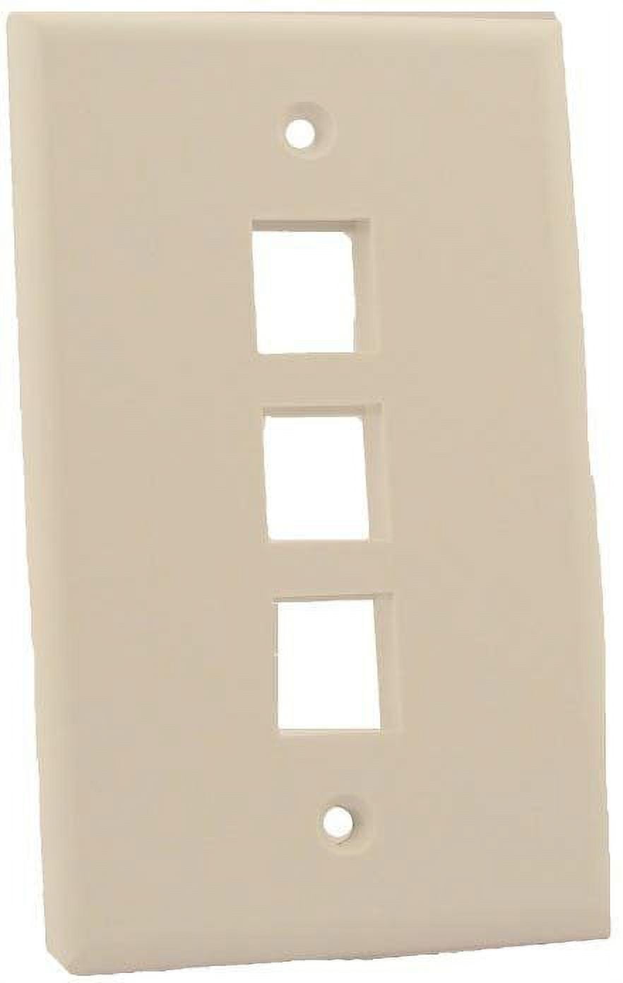 Leviton 41080-3WP 3-Port QuickPort Wall Plate, White - Walmart.com
