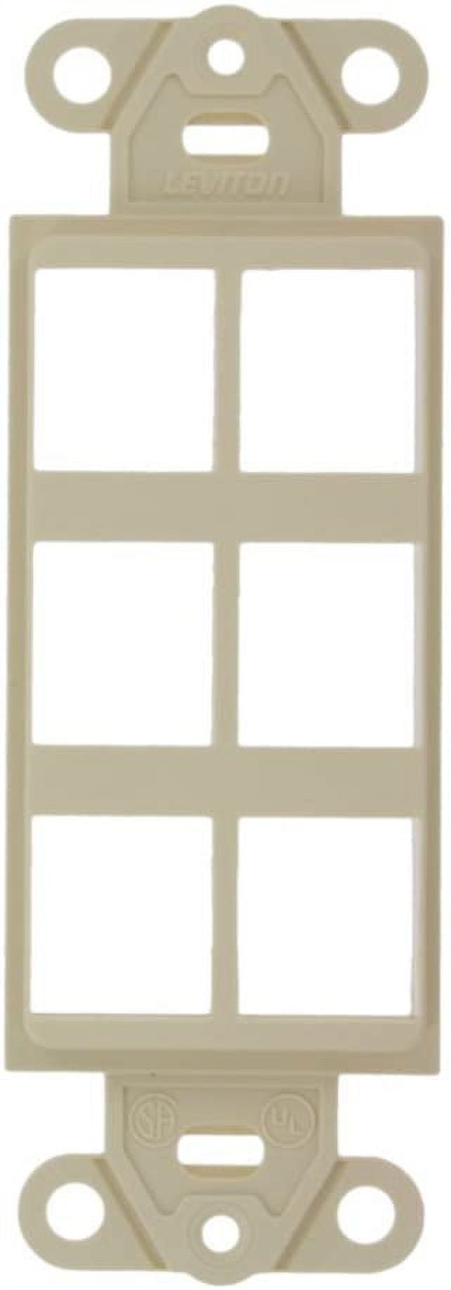 Leviton 41646A Quickport Decora Insert, 6Port, Almond - Walmart.com