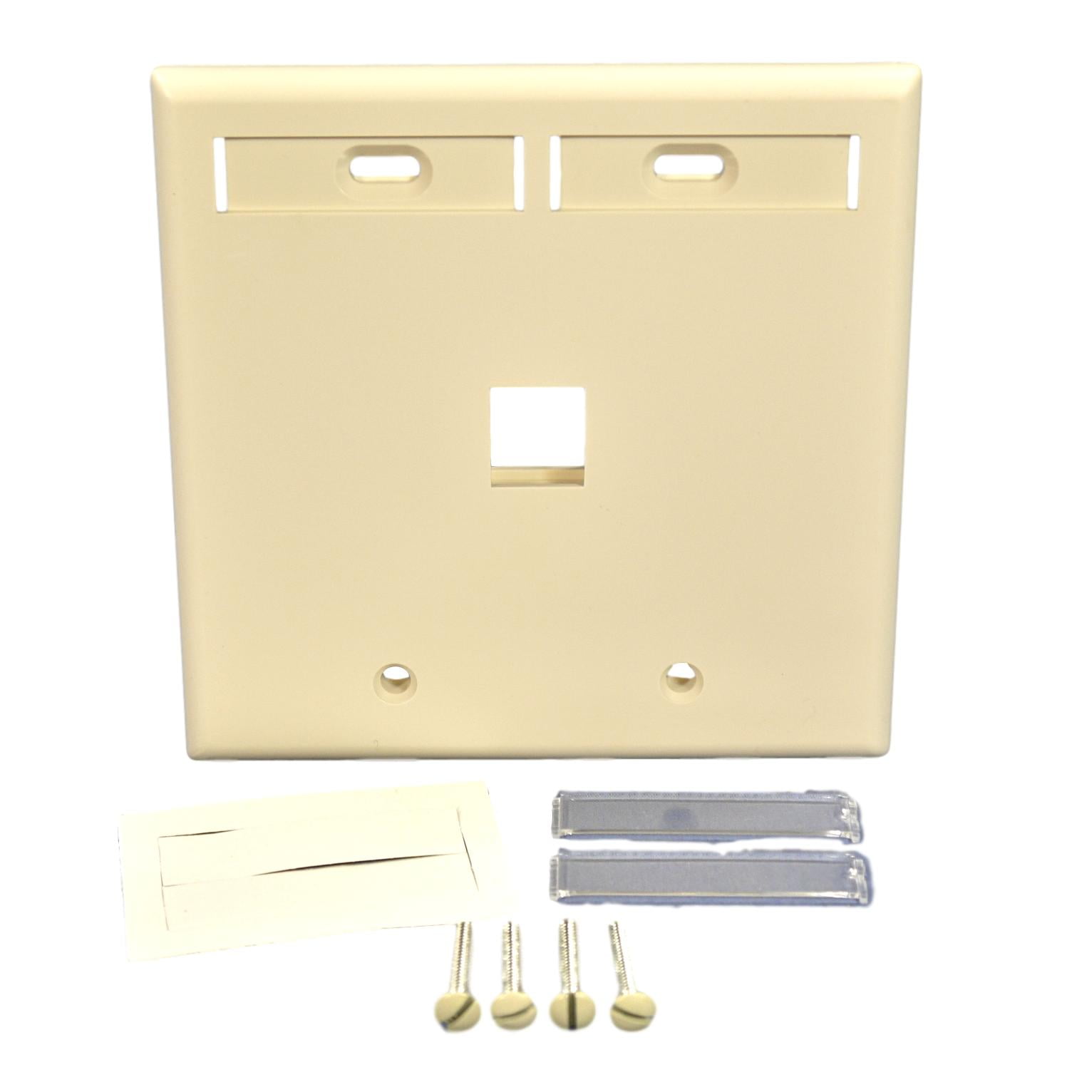 Leviton 42080-1TP QuickPort Wallplate 2 Gang 1 Port Standard Size ...