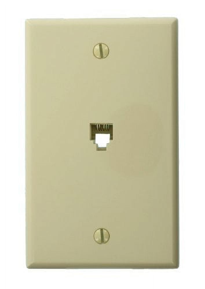 Leviton 4625B-46I Ivory 6P6C Modular Telephone Jack Wall Plate ...