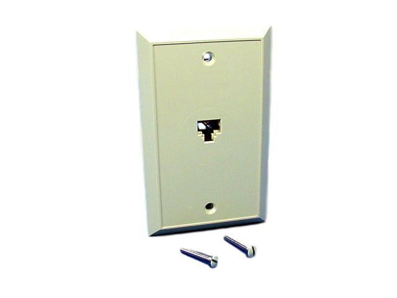 Leviton 4625B-48I 8-Wire Telephone Jack Wallplate, Type 625B4, Ivory ...