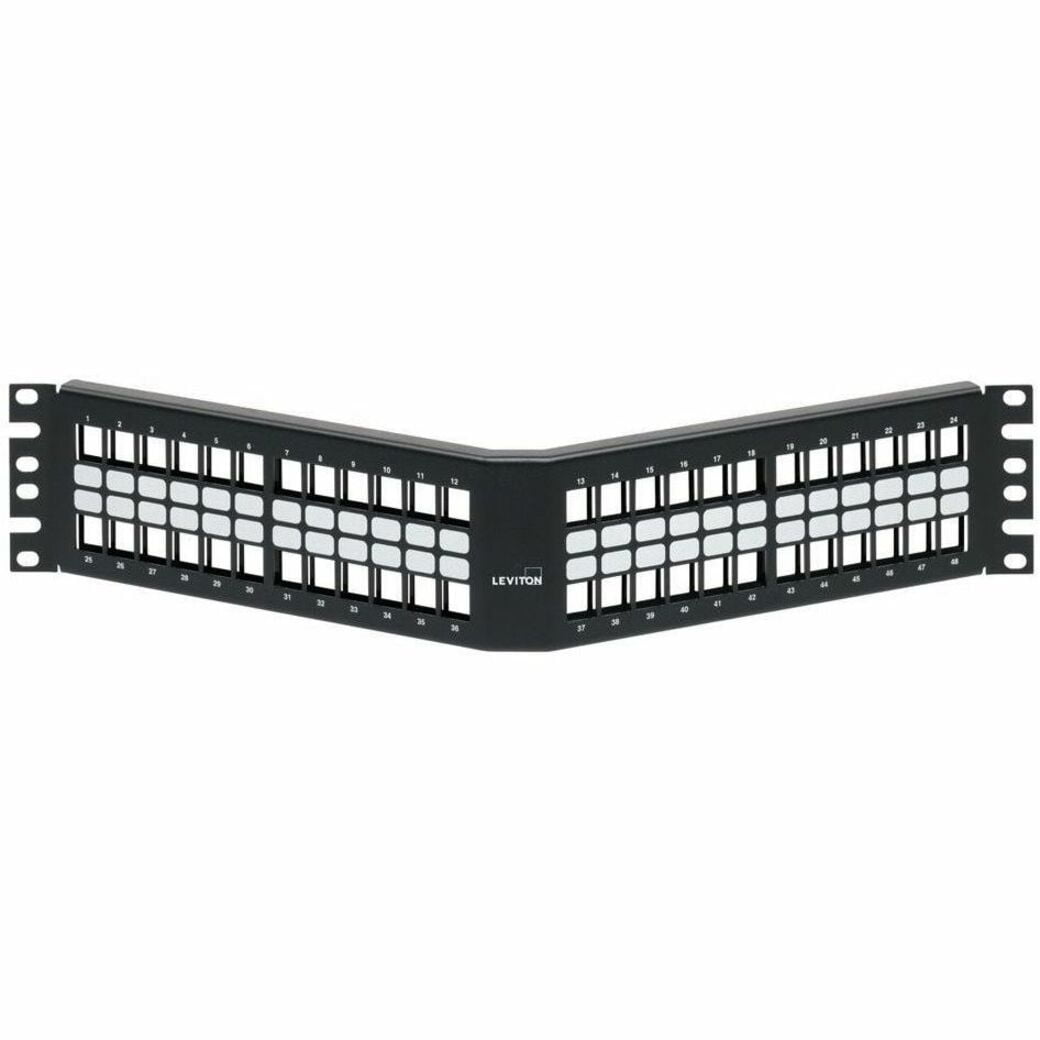 Leviton 48-Port Angled Patch Panel - 49256-H48 - Walmart.com