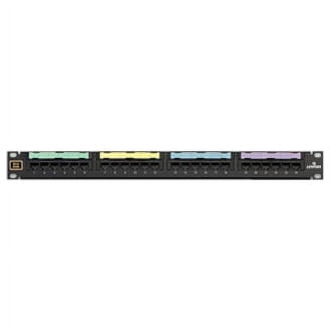 Leviton 49012-J24 24-Port Voice Grade Patch Panel 8P2C Jacks 1 25-Pair ...
