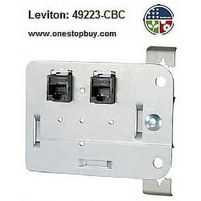 Leviton 49223-CBC Quickport In-Ceiling Bracket, w/ Clip For Drop Wiring ...