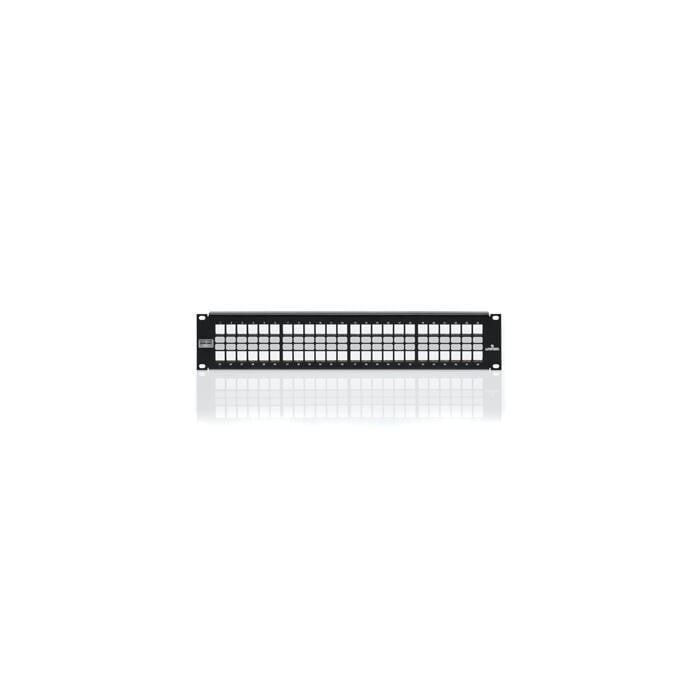 Leviton 4S255-S48 Shielded Flat Quickport Patch Panel 48-Port 2RU Black ...