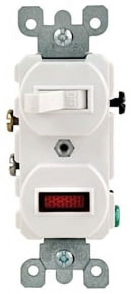 Leviton 5226 Duplex Combo Switch/Pilot Light Single-Pole/Neon Pilot 15A ...