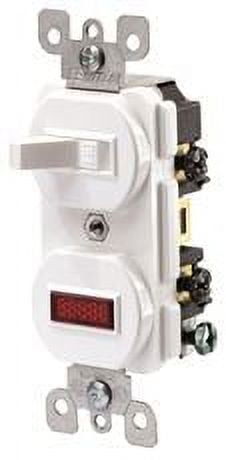 Leviton 5226-W 15 Amp, 120 Volt, Duplex Style Single-Pole, Neon Pilot ...