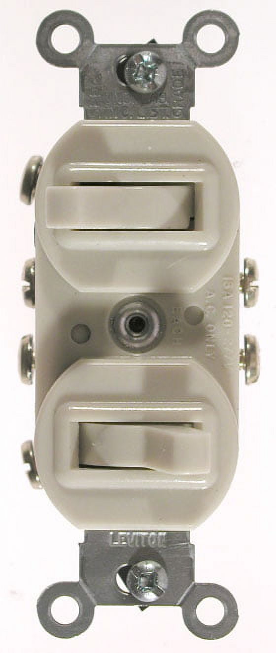 Leviton 5243 15 Amp, 120/277 Volt, Duplex Style Two 3-Way Combination ...