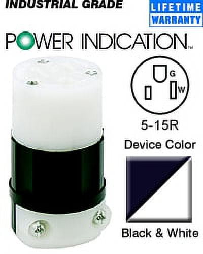 Leviton 5269-PLC Connector, Power Indication 5-15R 15 Amp 125 Volt ...