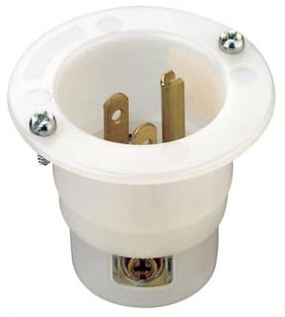 Leviton 5278-C Industrial Flanged Inlet Receptacle, NEMA 5-15P, 125 ...