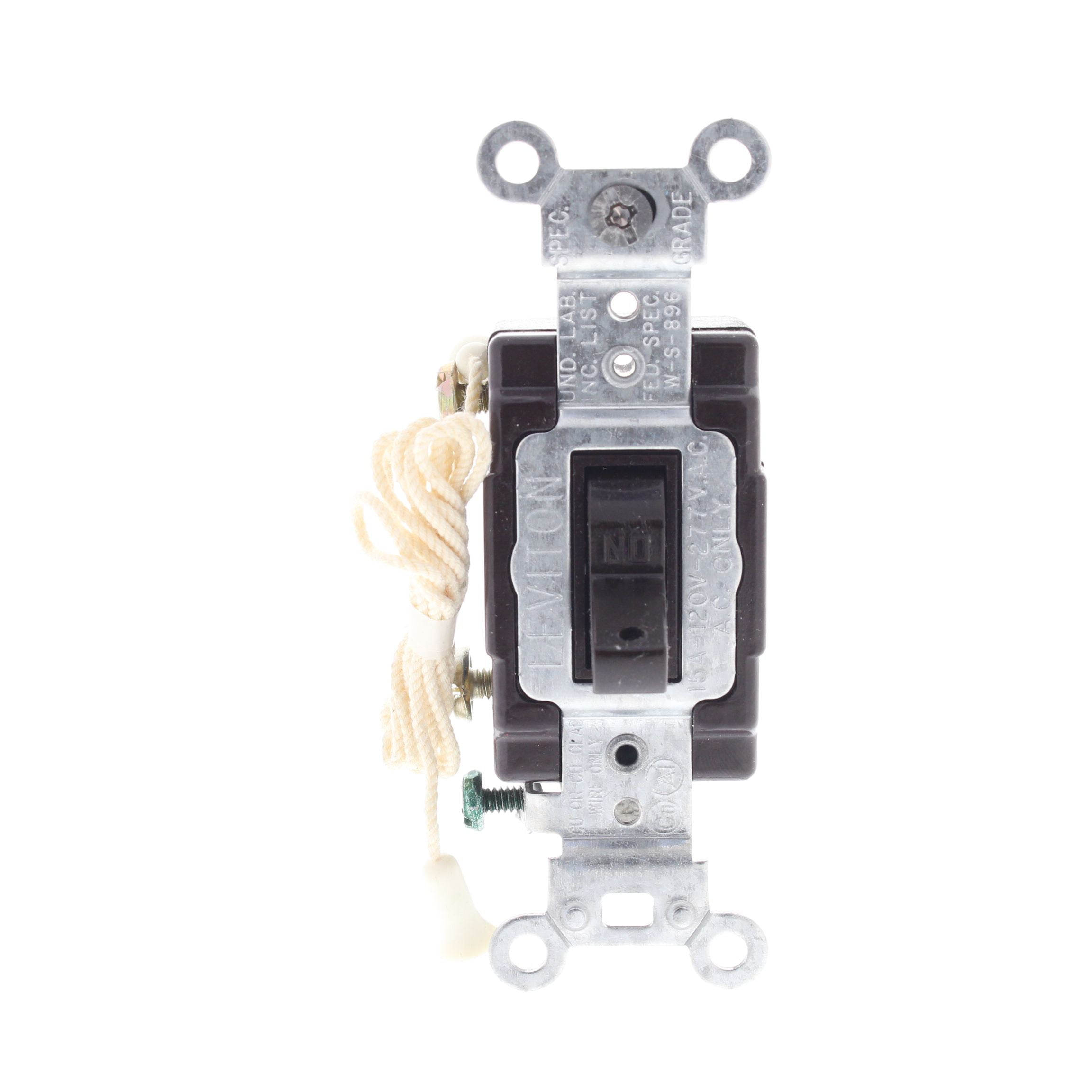 Leviton 5501-8 15 Amp Single-Pole Toggle Switch Commercial - Brown ...