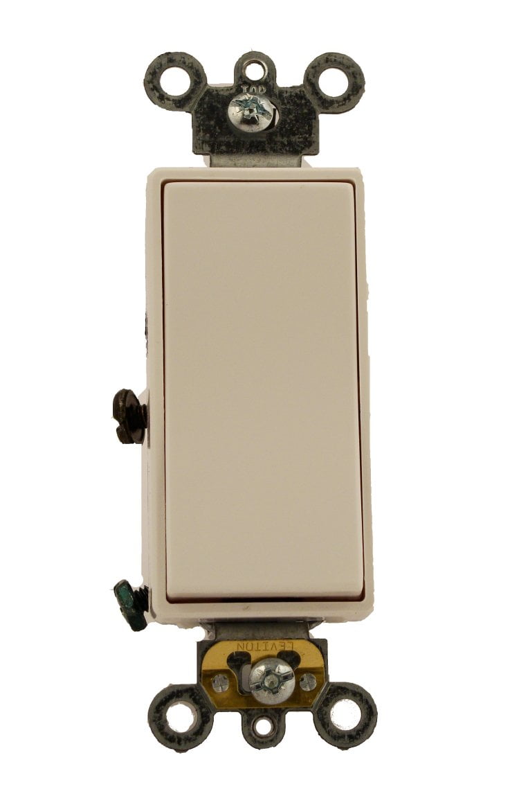 Leviton 5623-2W Decora Rocker Switch 20A 120/277V, White (10 Pack ...