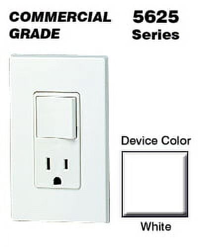 Leviton 5625-W 15 Amp Decora Combination Switch, White - Walmart.com