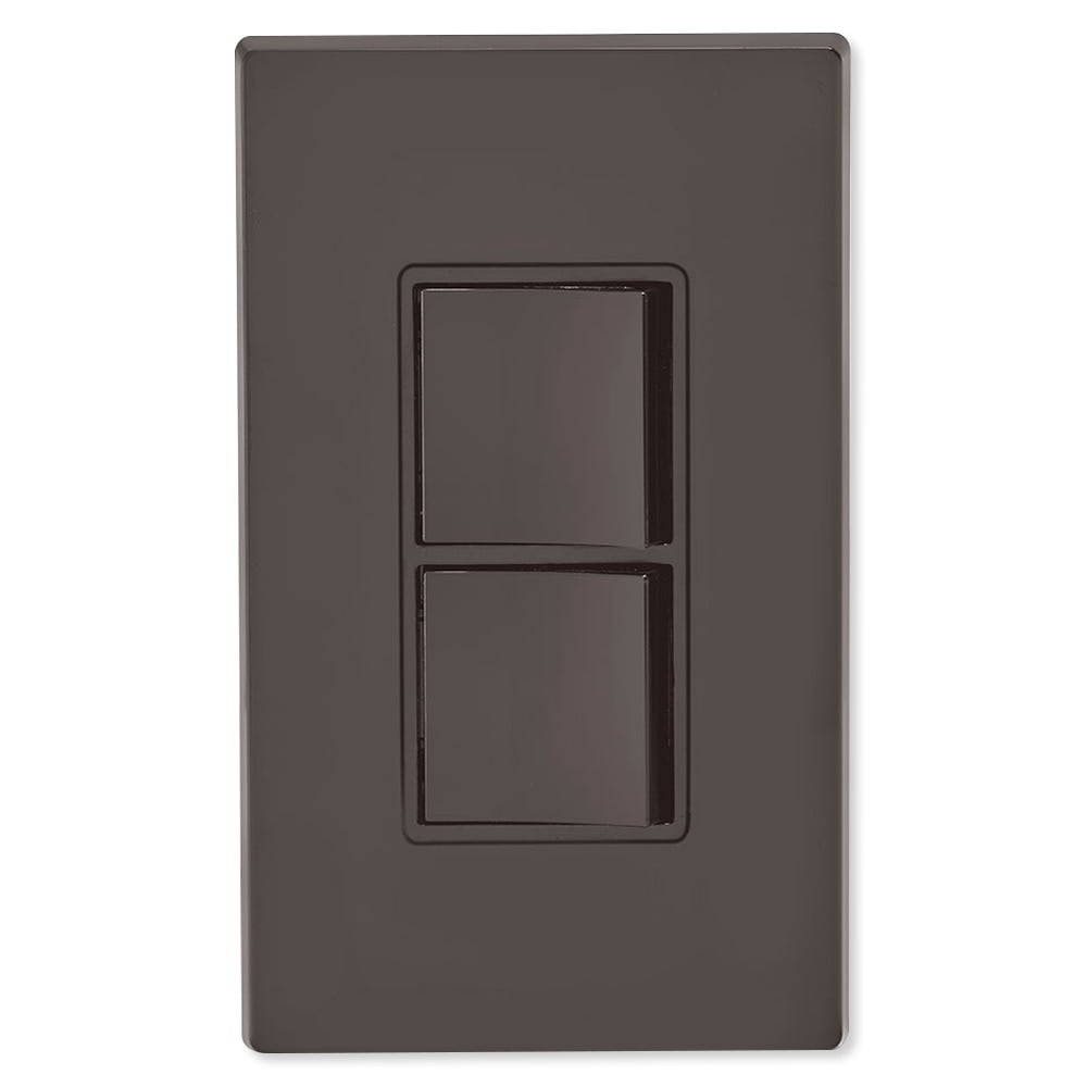 Leviton Decora Dual Wall Switch, Single Pole, 15A, 120/277V, Brown ...
