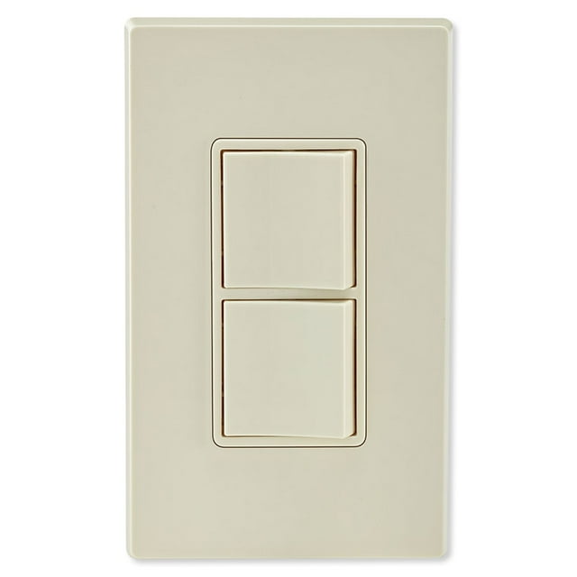 Leviton 5634-T Decora Combination Wall Switch (Dual Switch), Light ...