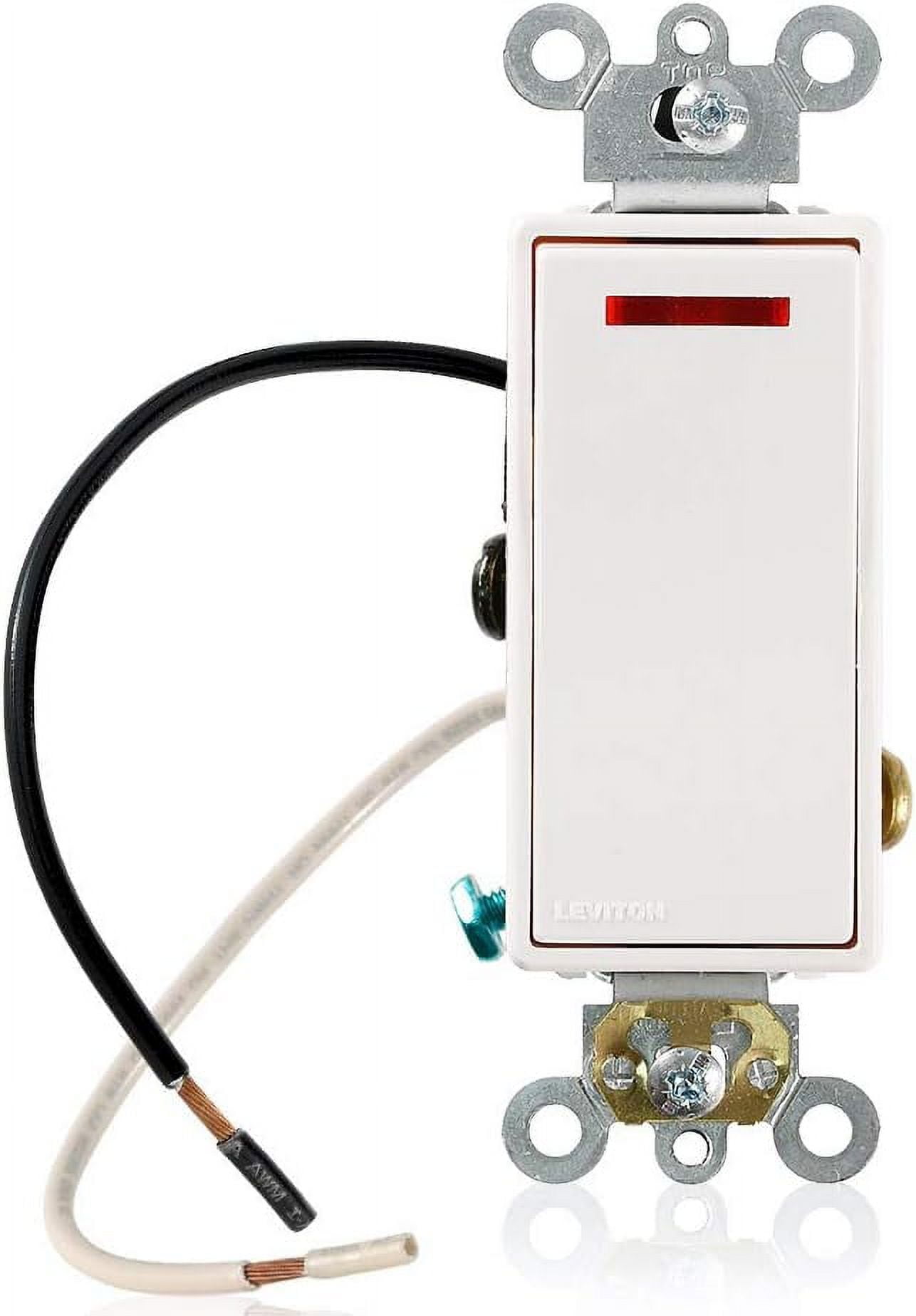 Leviton 5638-2W 20-Amp 120-Volt Decora Plus Rocker Pilot Light ...