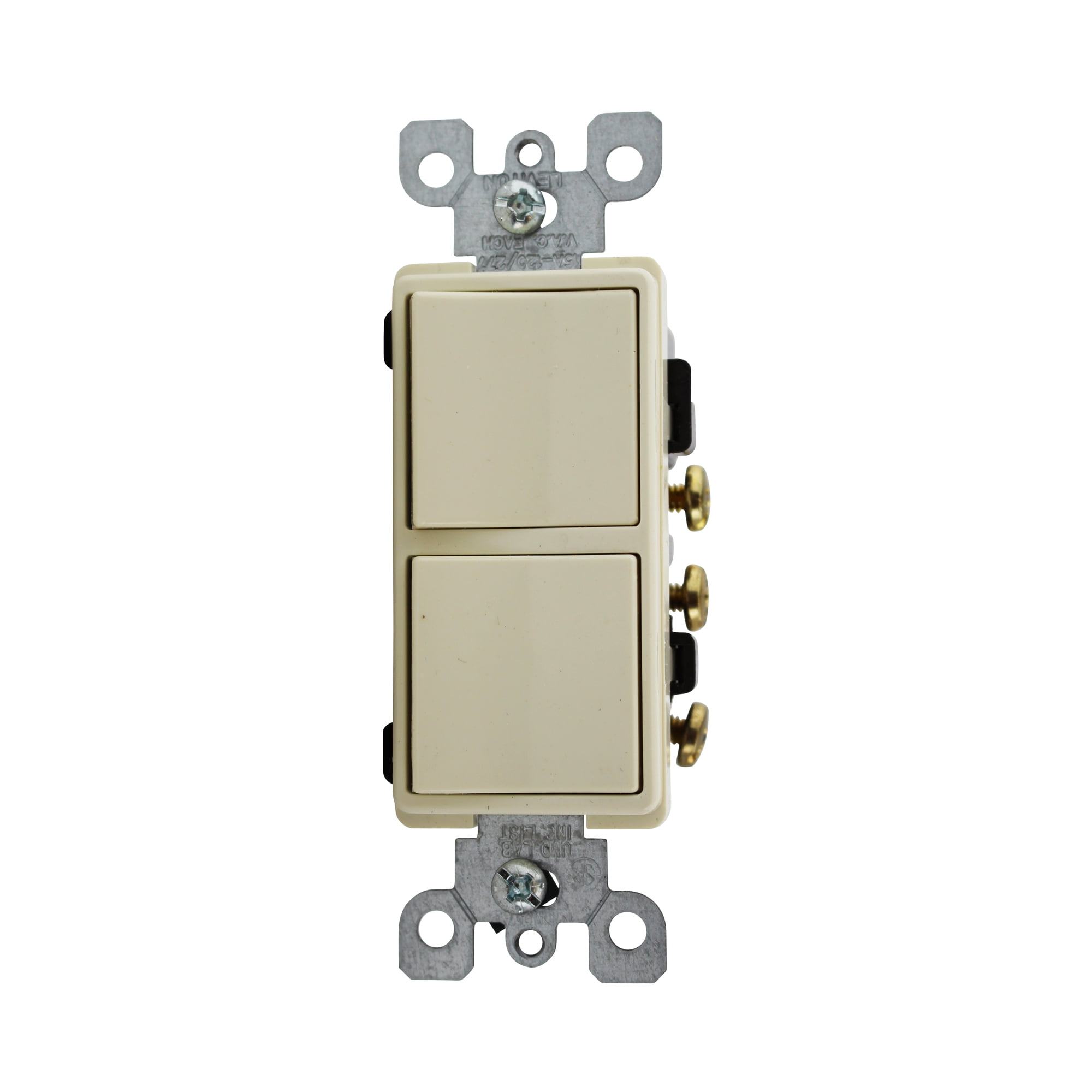 Leviton 5641-A 15 Amp, 120/277 Volt, Decora Brand Style Single-Pole / 3 ...