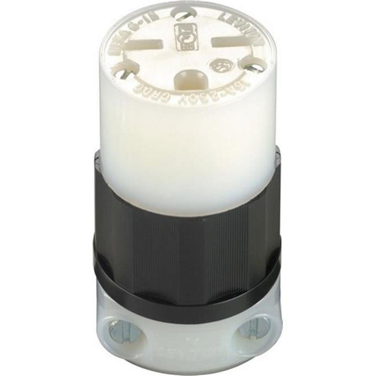 Leviton 5669-C 15 Amp, 250 Volt, Connector, Straight Blade, Grounding ...