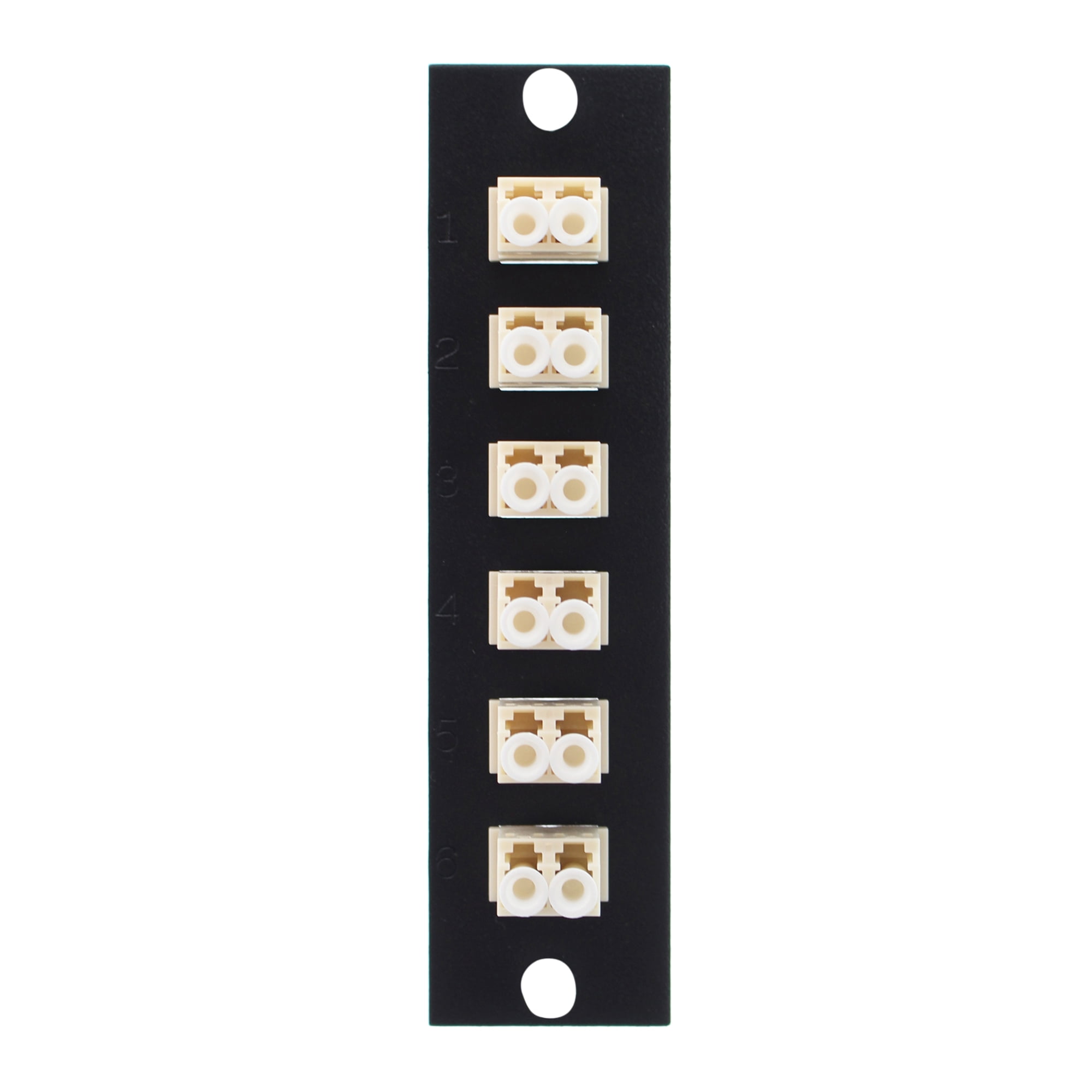 Leviton 5F100-12P Opt-X 6-pk Plate with LC Duplex Adapters (Beige ...