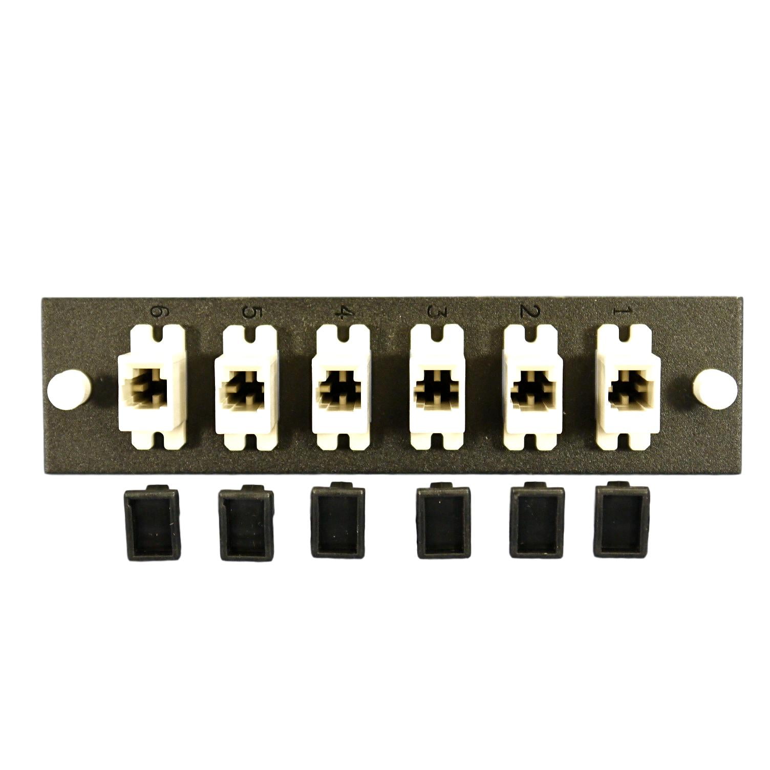 Leviton 5F100-6MC OPT-X Fiber Adapter Plate With 12 Fiber Optic MT-RJ ...