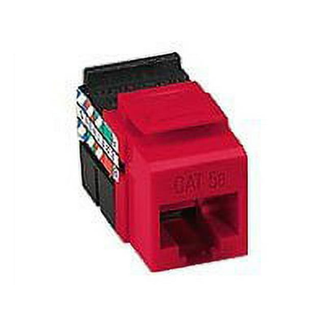 Leviton 5G108-RI5 GigaMax 5E QuickPort Connector, Cat 5E, Ivory ...