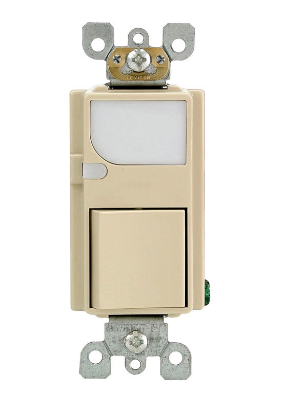 Leviton 606774 Leviton Decora Combo Switch-Led Guide Lt Ivory 15A 120V ...