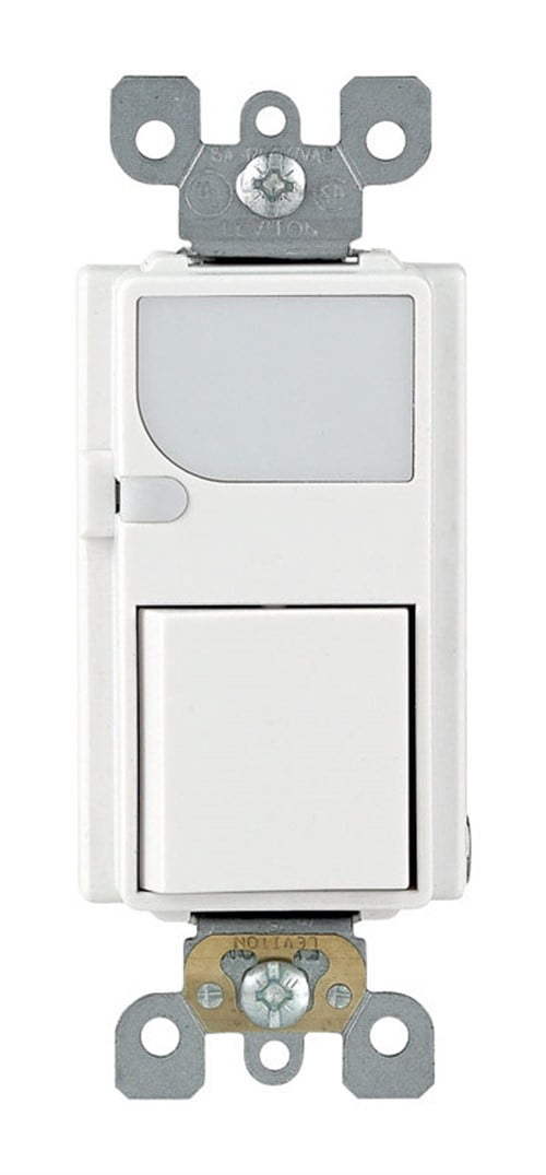 Leviton 606775 Leviton Decora Combo Switch-Led Guide Lt White 15A 120V ...