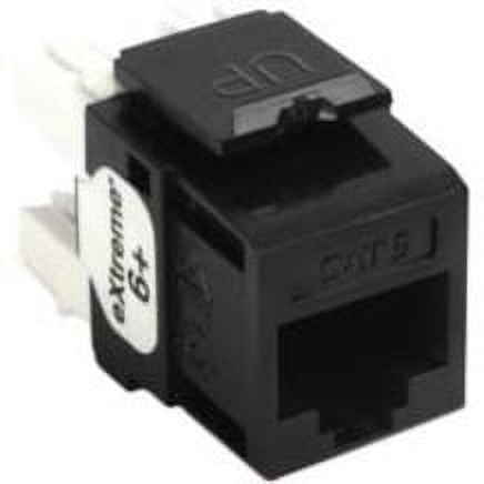 Leviton QuickPort Cat6 eXtreme Connector, Black (61110-RE6) - Walmart.com
