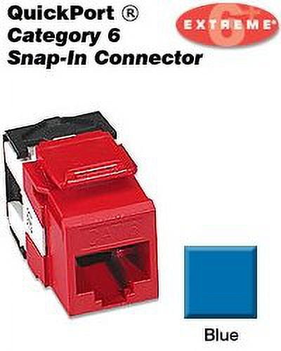 Leviton 61110-Rl6 Extreme 6+ Quickport Connector, Cat 6, Blue - Walmart.com