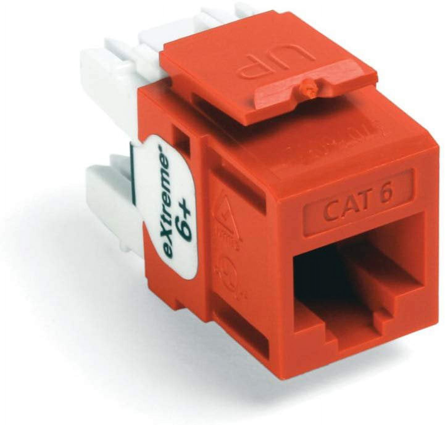 Leviton 61110-RO6 eXtreme 6+ QuickPort Connector, CAT 6, Orange, 1-Pack ...