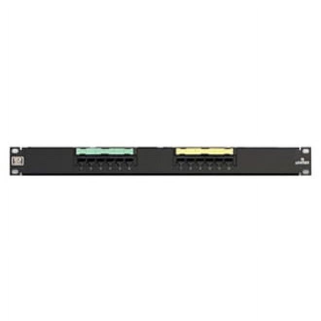Leviton 69586-U12 Extreme Cat 6+ Flat 110-Style Patch Panel, 1RU, 12 ...