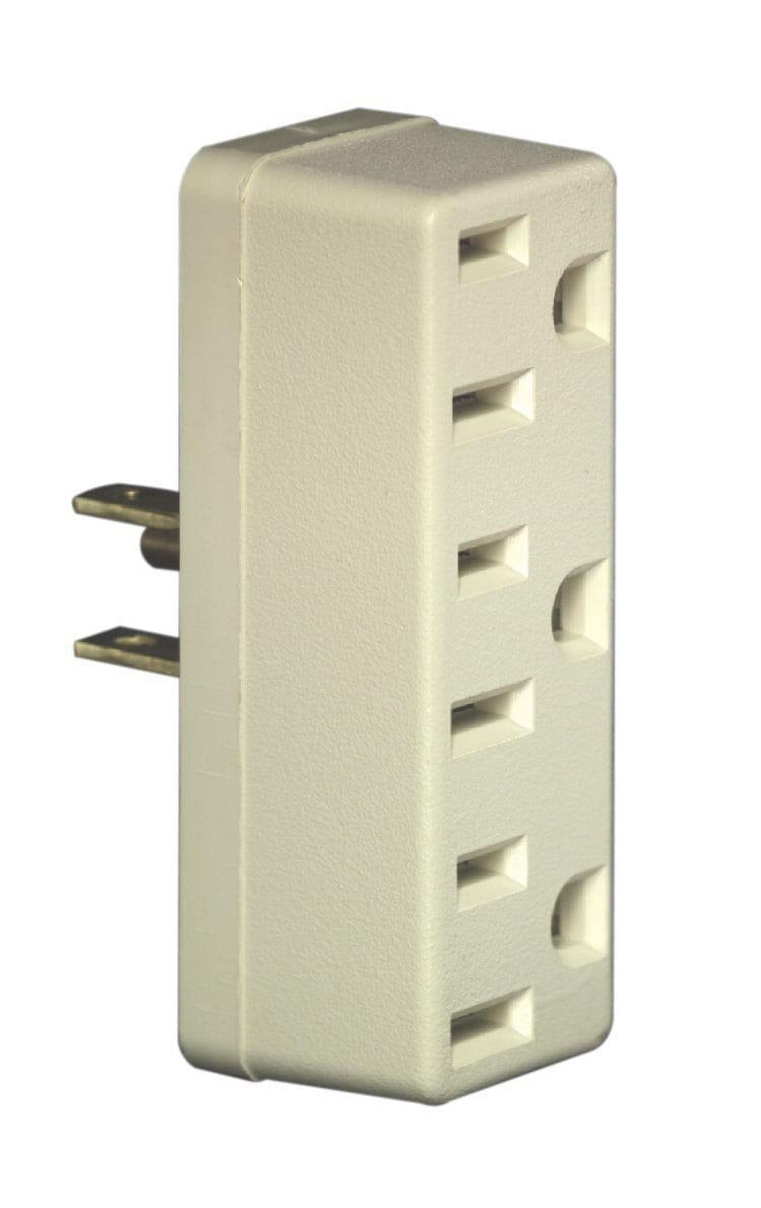 Leviton 697-I 15 Amp, 125 Volt, Triple Outlet Adapter, Ivory - Walmart.com