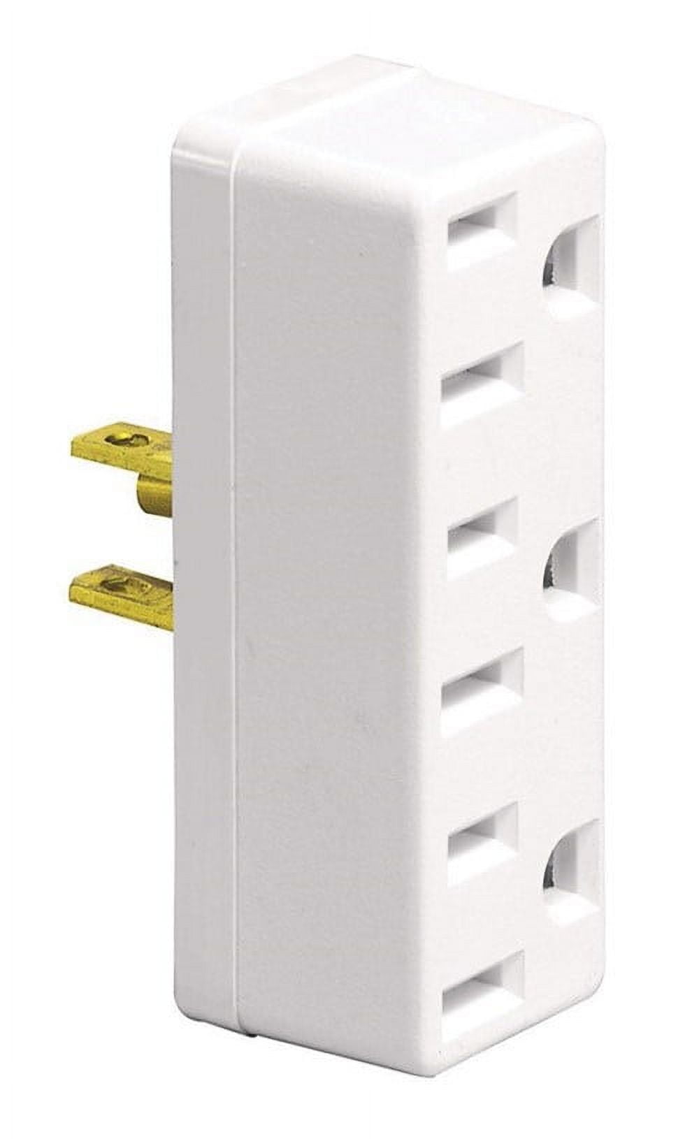Leviton Polarized 3 Outlet Adapter, Grounding Plug-In Converter, 15A ...