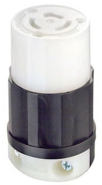 Leviton 7314-C Locking Connector, Non-NEMA, 20A-250V, 10A-600V, Black ...